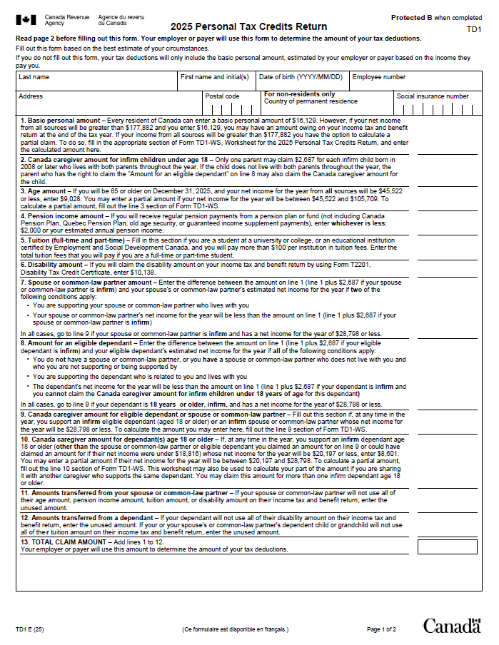 TD1 Forms Explained: What Employers Need to Know